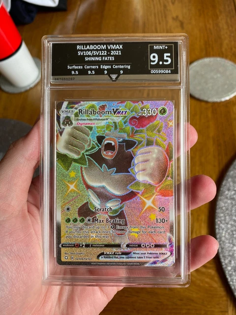 GRADED POKEMON CARD Getgraded not PSA Rillaboom VMAX Grade = 9.5 SV106 ...
