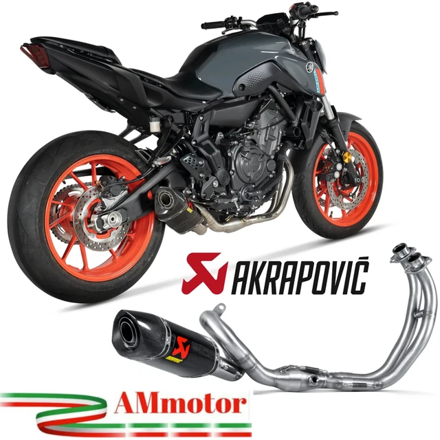 ECHAPPEMENT COMPLETE AKRAPOVIC Yamaha MT-07 2022 Moto Racing Exhaust ...
