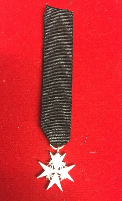 ORDER OF ST John Grace Commander Officer Miniature Medal With 6" Ribbon ...