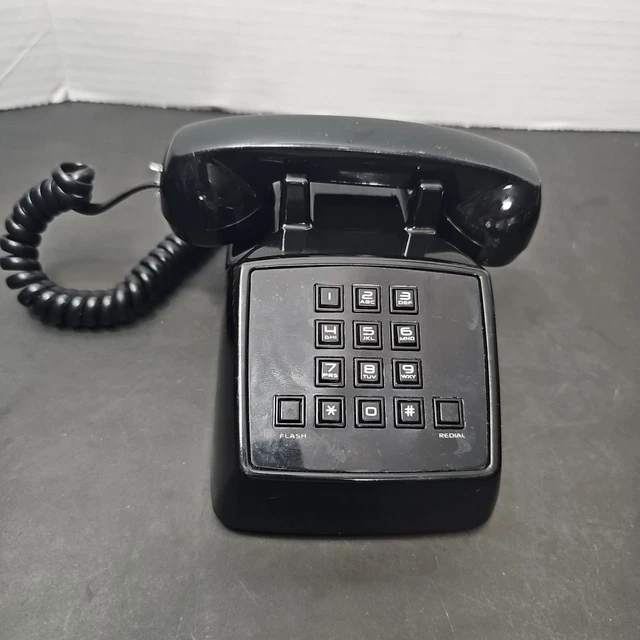 VINTAGE POLYCONCEPT BLACK Mini Phone Retro Push Button Touch Tone £18. ...