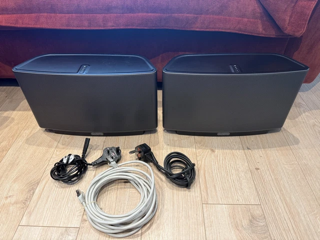 2 X Sonos Play 5 Gen1 Gen 1 S1 Wireless Speaker Black Wifi Pair £198 20