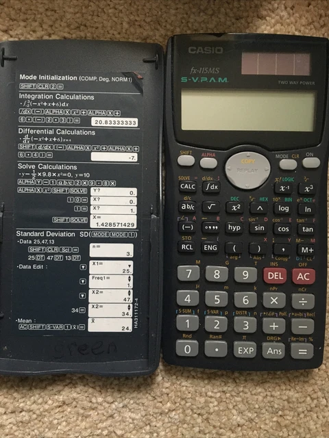 CASIO FX-115MS SCIENTIFIC Calculator £14.00 - PicClick UK