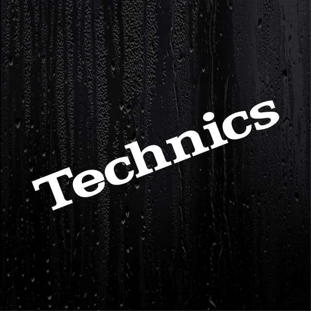 TECHNICS REPLACEMENT EDM Vinyl Sticker TURNTABLE Garage / Van/bus/ CAR ...