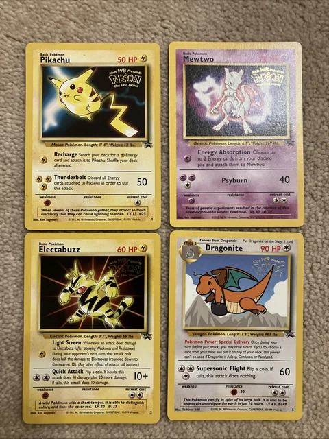 POKÉMON TCG PROMO Dragonite, Electabuzz, Pikachu, Mewtwo the First ...