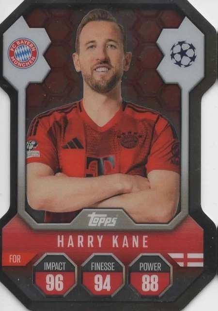 MATCH ATTAX CHAMPIONS League 2024/2025 SH11 Chrome Shield Harry Kane ...