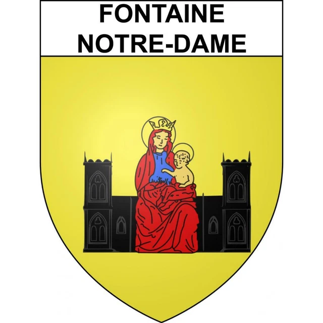FONTAINE-NOTRE-DAME 59 VILLE sticker blason écusson autocollant adhésif EUR 3,99 - PicClick FR
