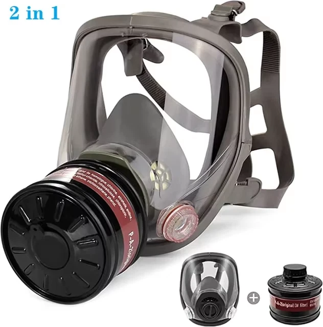 GAS MASK ACID/ORGANIC/AMMONIA 6800 Full Face Mask Respirator Paint ...