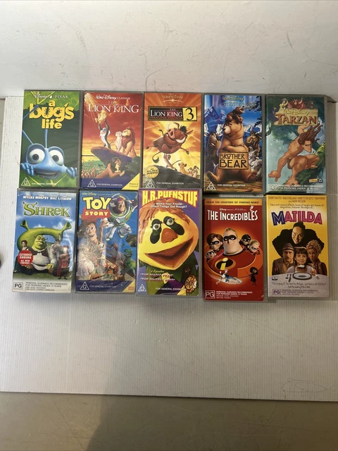 DISNEY/KIDS VHS BUNDLE X 10 Kids Rare Collectibles VGC + Free Postage ...