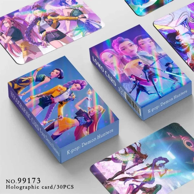 2025 NEW 30 Laser Cards K-POP Magic Hunters Flash Card Cartoon ...