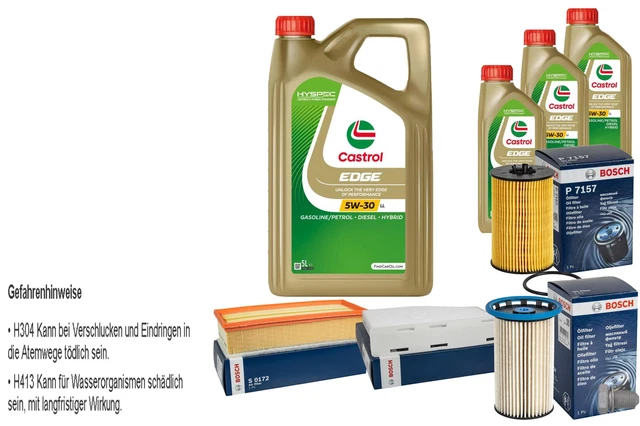 BOSCH INSPECTION SET 8 L Original castrol edge FST 5W-30 Ll pour Siège ...