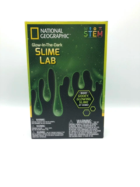 NATIONAL GEOGRAPHIC GLOW-IN-THE-DARK Slime Lab NIB STEM $11.99 ...