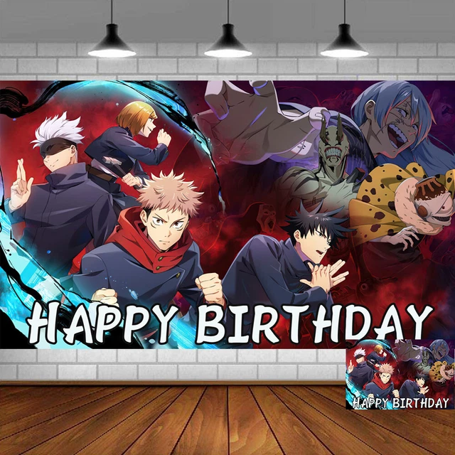 JUJUTSU KAISEN PARTY Supplies Birthday Decorations Banner Backdrop ...