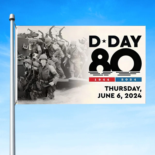 5FTX3FT L D Day 80th Anniversary Flags for UK Normandy Landings Day ...