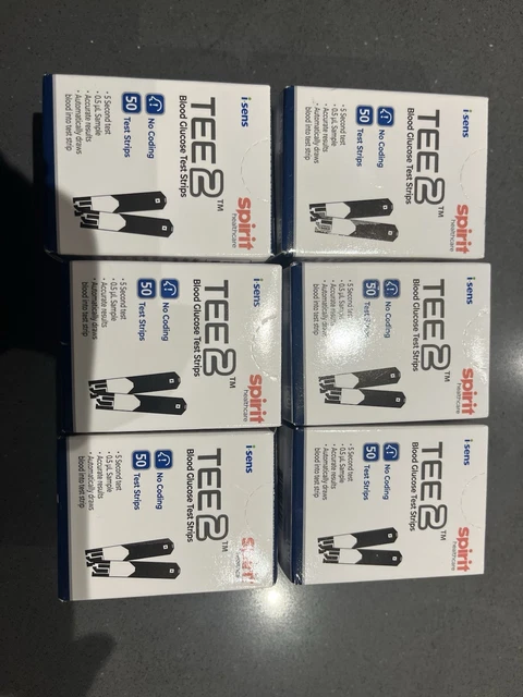 SPIRIT HEALTHCARE TEE2 Blood Glucose Test Strips 50 X6 Boxes Expiry 9/ ...