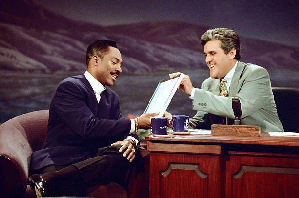 EDDIE MURPHY DURING an interview with host Jay Leno on July 8, - 1992 ...