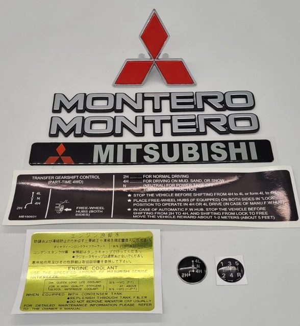 MITSUBISHI PAJERO MK1 MONTERO 1982 to 1990 EMBLEMS AND DECALS $81.05 ...