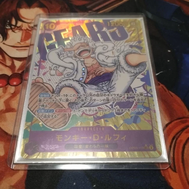 CARTE ONE PIECE Monkey D Luffy Nika Gear 5 OP05-119 SEC parallèle japonaise... EUR 76,07 ...