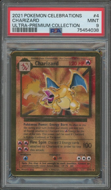 POKEMON CHARIZARD CELEBRATIONS Ultra-Premium Coll. Gold Metal Promo #4 ...
