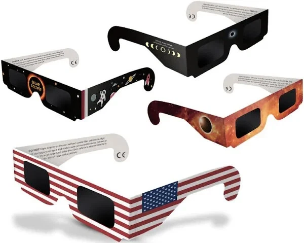 SOLAR ECLIPSE GLASSES Approved 2024, (1 Pack) CE and ISO Certified ...