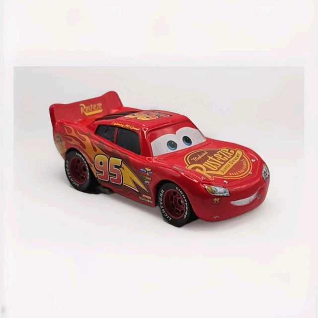 DISNEY PIXAR CARS Lightning Mcqueen Rust-Eze #95 Diecast Model Car 1:55 ...