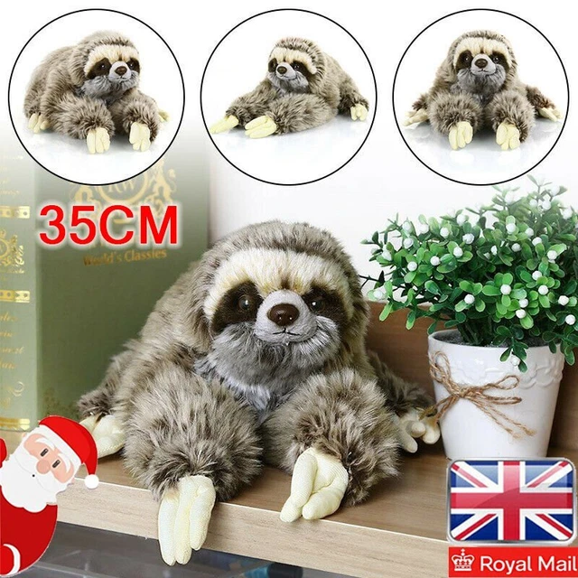 SLOTH PLUSH ANIMALS critters Lying Three Toed Cuddly Soft Stuffed Toy ...