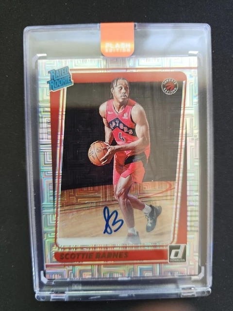 AUTOGRAPHE SCOTTIE BARNES AUTO RC 2021-22 Donruss Choice recrue Raptors ...