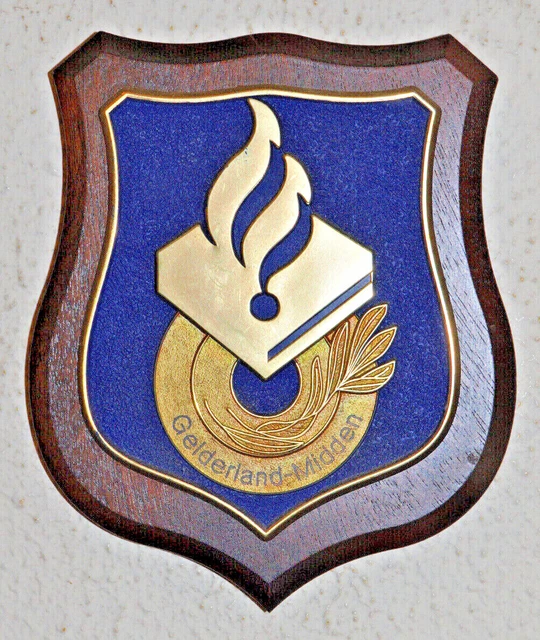 DUTCH POLITIE GELDERLAND - Midden shield plaque police Netherlands ...