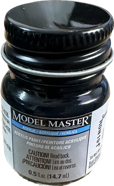 TESTORS 4700 MODEL Master FS 27038 SEMI GLOSS BLACK 1/2 oz. ACRYLIC ...