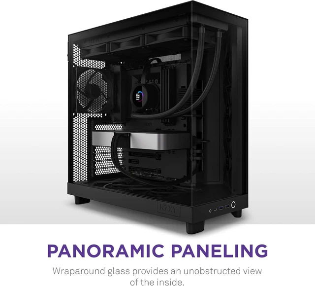 NZXT H6 FLOW Compact Dual-Chamber Mid-Tower Airflow Case, Black, CC ...