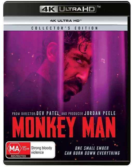 MONKEY MAN: COLLECTOR’S EDITION: 4K ULTRA HD BLU RAY, AUSTRALIAN ...