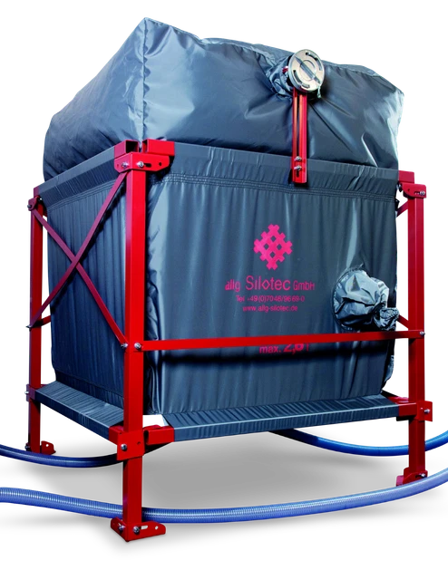 SILOTEC FLACHBODENSILO VOLUMMAX rechteckig VM-R1 im Stahlgestell 130 ...