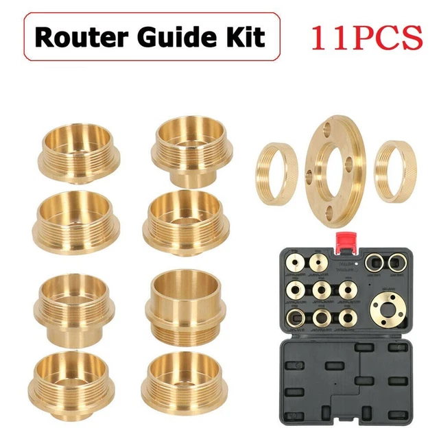 ROUTER GUIDE KIT Bushing Router Guides Kit 1*Adapter 11pcs/set 2*Lock ...