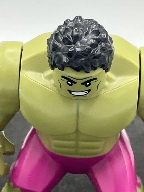 LEGO MINIFIGURE Big Figure incredible Hulk Marvel Avengers Khaki Pink ...