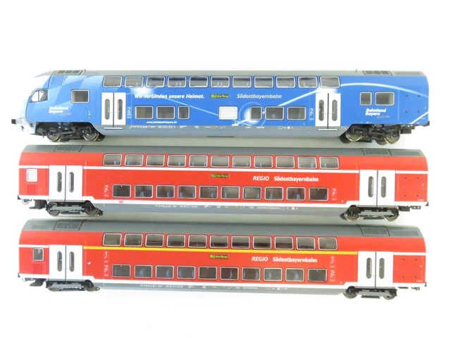 (THZ202) ROCO 74156 H0 AC 3er-Set Doppelstockwagen Bayernbahn der DB AG, OVP EUR 272,15 ...