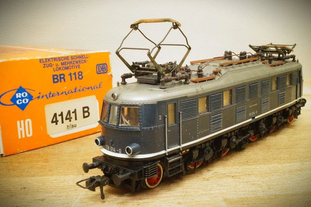 HO 1:87 ROCO 4141 B Elektro-Lok BR 118 014-0 blau der DB in OVP Analog ...