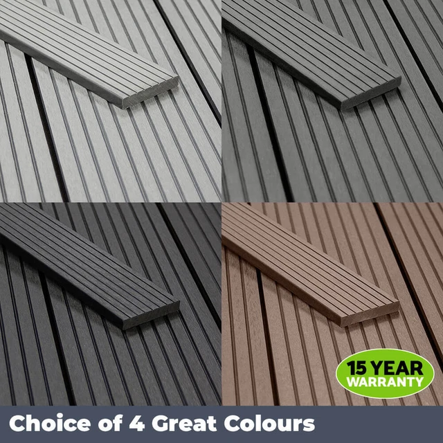 COMPOSITE DECKING FASCIA Boards - 4 Great Colours - 15 Year Warranty £1 ...