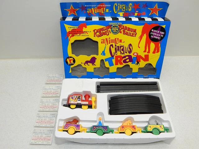 RARE RINGLING BROS BARNUM & BAILEY Circus TRAIN Set MIB w/ 5 Tickets ...