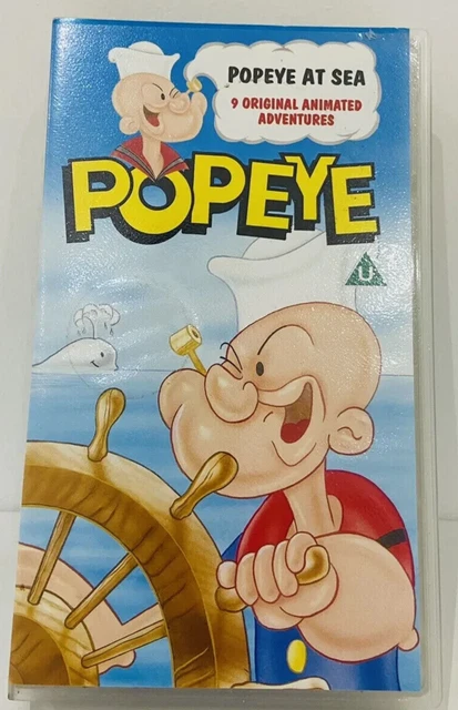 POPEYE AT SEA VHS video cassette 9 original animated adventures good ...