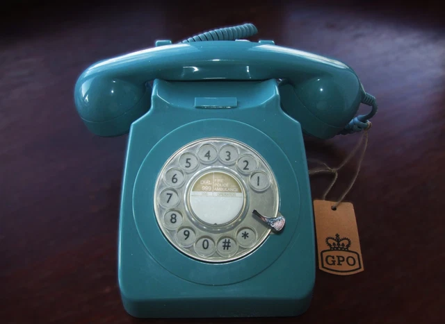 A RETRO STYLE GPO Circular Dial Telephone ...Turquoise £16.15 - PicClick UK