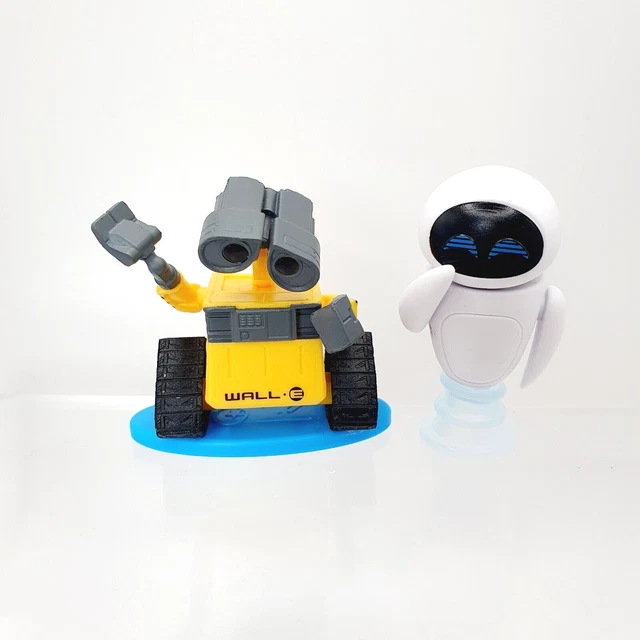 DISNEY PIXAR WALL-E & Eve Mini Figures 2" Toppers Micro Collection £7. ...