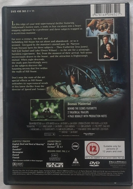 THE HAUNTING - Liam Neeson, Catherine Zeta-Jones - Reg 2 & 4 Dvd $7.90 ...