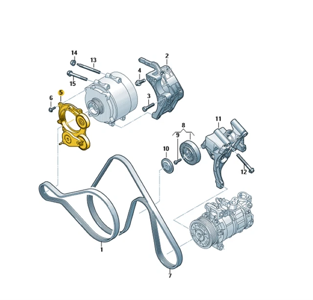 ORIGINAL RIEMENSPANNDÄMPFER AUDI A4 A5 A6 A7 A8 Q5 Q7 Q8 057903133AK ...