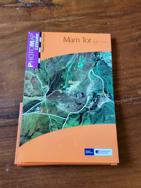 ORDNANCE SURVEY PHOTO Street Map of MAM TOR in The PEAK DISTRICT 1:6200 ...