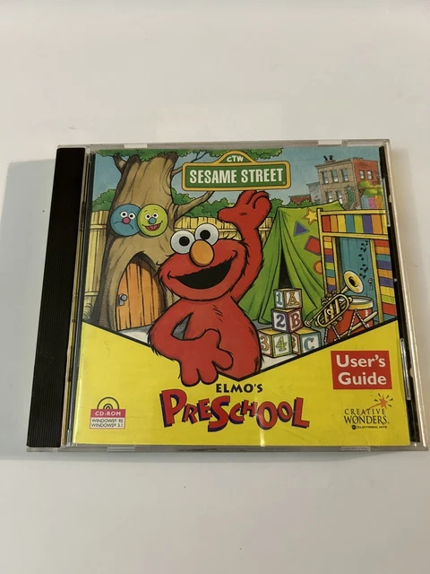 ELMO'S PRESCHOOL SESAME Street PC CD-ROM Learning Educational Kids ...