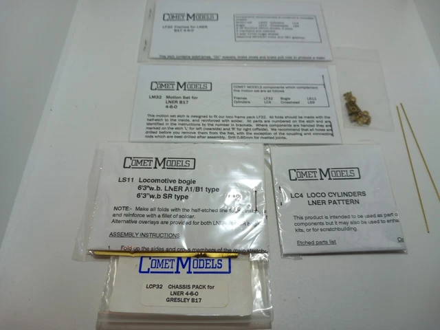 COMET MODELS CHASSIS Pack LCP23 for LNER Gresley LF32 LM32 LS11 LC4 4-6 ...