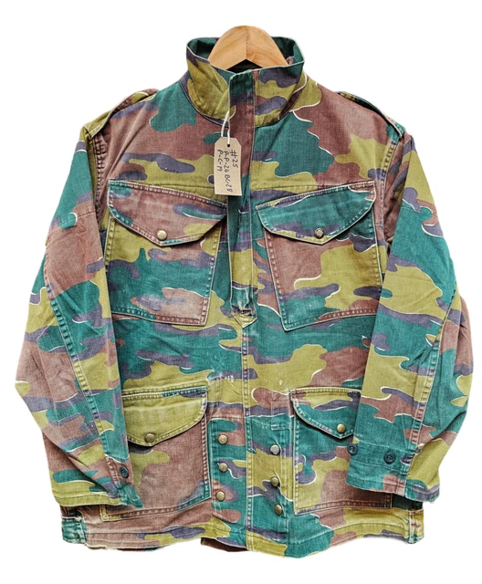 RARE VINTAGE GENUINE 1970s Belgian Army Jigsaw Camo Para Combat Smock ...