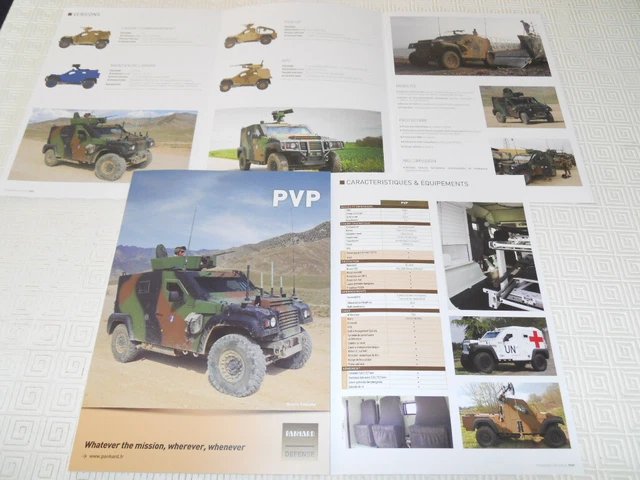 RENAULT TRUCK DÉFENSE PANHARD PVP véhicule militaire brochure catalogue ...