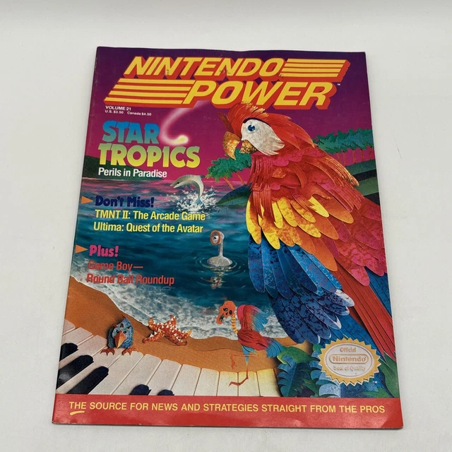 NINTENDO POWER MAGAZINE Issue Volume 21 Star Tropics W/ Metal Storm ...