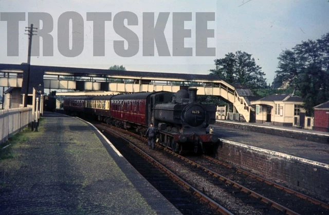35MM SLIDE BR British Railways Steam Loco 9675 Class 5700 Shrewsbury ...