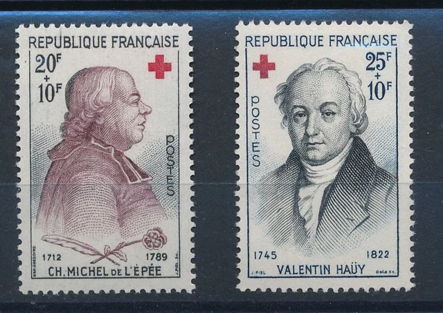 K1075 - TIMBRE DE FRANCE - N° 1226 et 1227 Neufs** luxe Croix Rouge Année 1959 EUR 1,00 ...